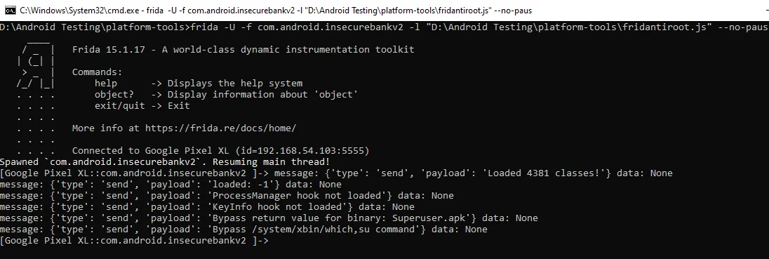 Android Root Detection Bypass Using Bypass Redfox Security Pen